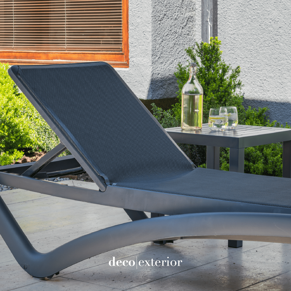 Pack 2 Reposeras Sky Gris Oscuro/Negro – Deco Exterior